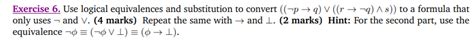 solved exercise 6 use logical equivalences and substitution