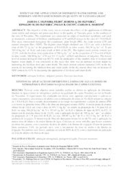 Effect of the application of different water depths and nitrogen and potassium doses on quality ...