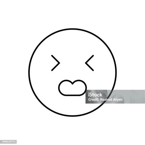 혐오 감정 아이콘 Ui 및 Ux 웹 사이트 또는 모바일 응용 프로그램에 대한 기분 아이콘의 간단한 라인 개요 벡터 표현 0명에 대한 스톡 벡터 아트 및 기타 이미지 Istock