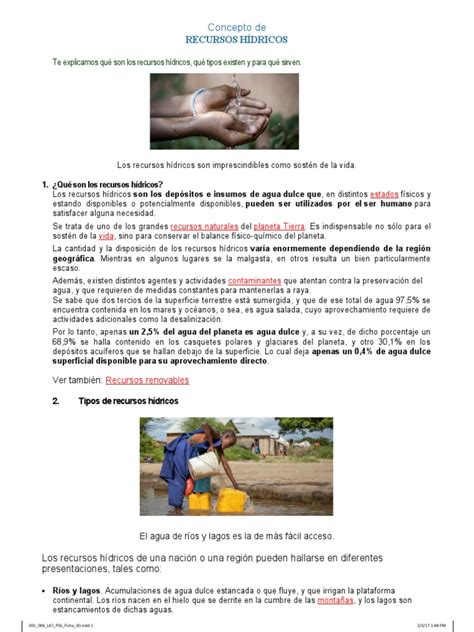 Concepto De Recursos Hibridos Pdf Agua Agua Dulce