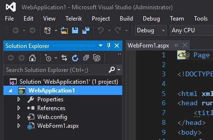 Webforms How To Create An ASP NET Web Forms Application In NET V Stack Overflow