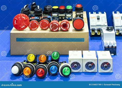 Various Color Signal Lamp Indicator Or Pilot Lamp And Timer With Push Button Switch For Electric