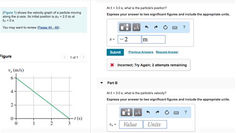 Solved At T 3 0 S What Is The Particles Position