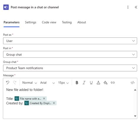 Envoyer Un Message Dans Teams à Laide De Power Automate Power Automate Microsoft Learn