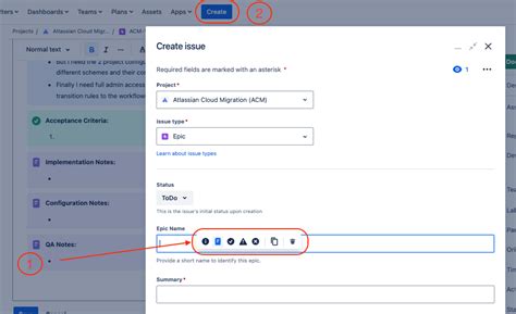 Info Panel Floating Above Create Issue Screen