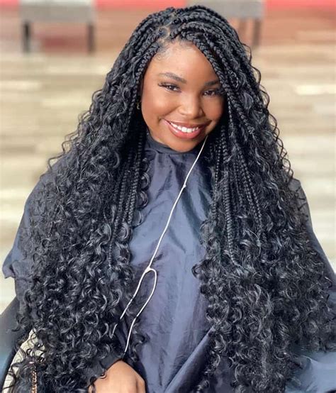 How To Curl Box Braids 25 Curly Box Braids To Try