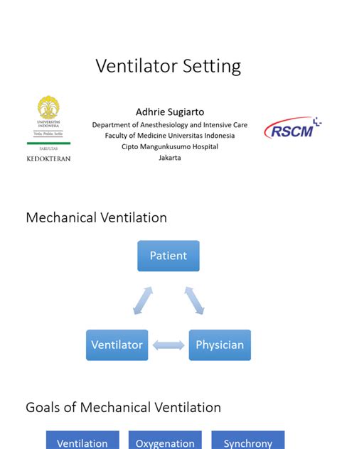 Setting Ventilator Pdf Medicine Pulmonology