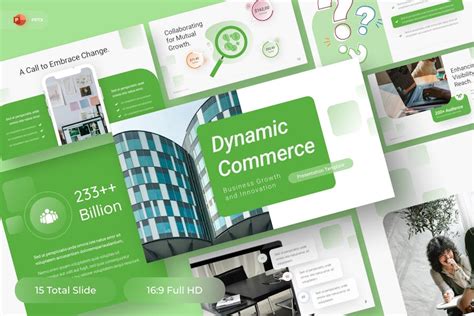 Динамическая коммерция Шаблон Powerpoint для бизнеса Шаблоны презентаций Включая бизнес и