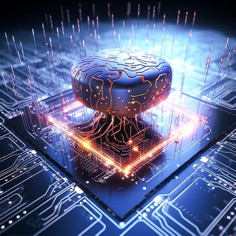 Premium AI Image Microprocessor With Brain Generate By AI