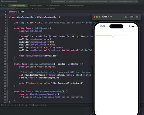 Create Uislider Programmatically In Swift