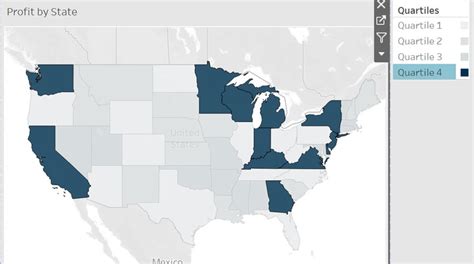 How To Use Quartile Color Legend As Action Filter