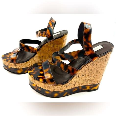 Lauren Ralph Lauren Teressa Leopard Strap Wedges S Gem