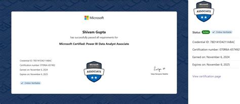 Shivam Gupta On Linkedin Dataanalytics Powerbi Certification