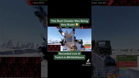 This Rust Cheater Was Being Very Rude 😳 Rust Shorts Youtube