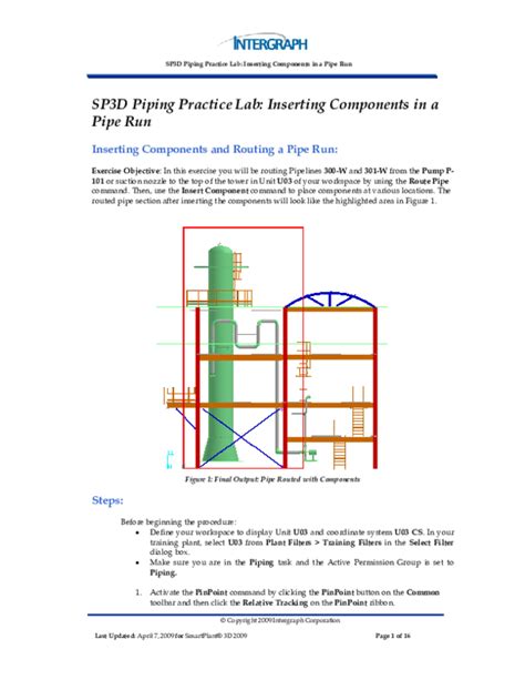 Pdf Sp3d Piping Practice Lab Inserting Components In A Pipe Run