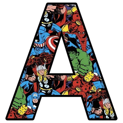Pin By Katie Brown On Braxton Superhero Alphabet Super Hero Letters Avengers Birthday