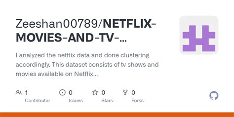 Github Zeeshan00789netflix Movies And Tv Shows Clustering I Analyzed The Netflix Data And