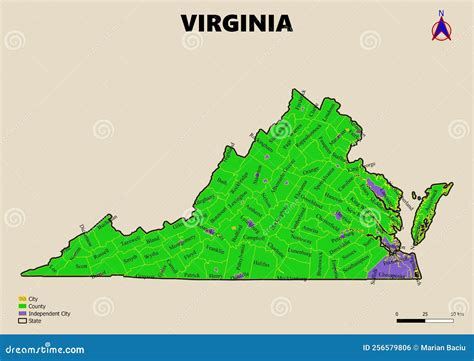 County Map Of Virginia State
