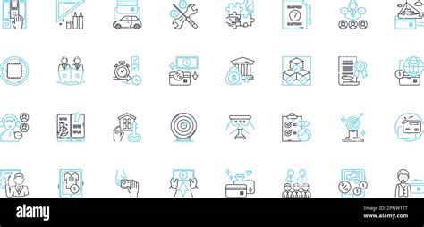 Working Environment Design Linear Icons Set Ergonomics Ambience