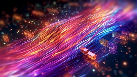 Premium Ai Image Fiber Optic Cable Technology Background Generative Ai