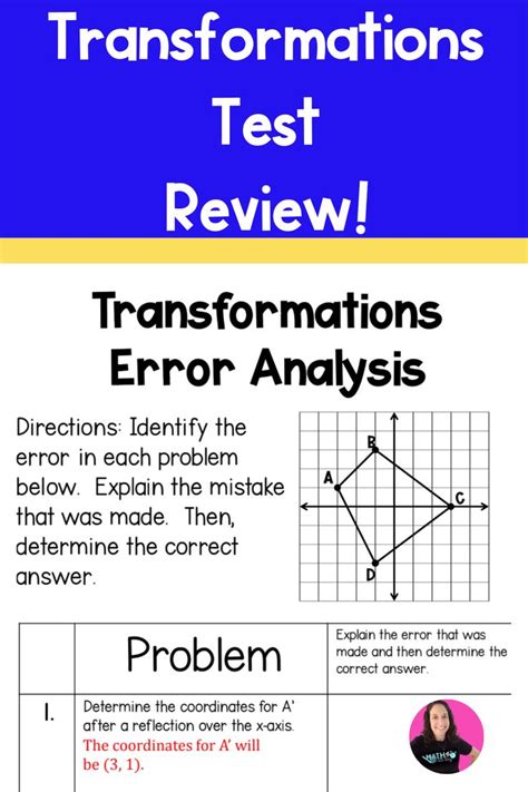 transformation worksheets reflection translation rotation