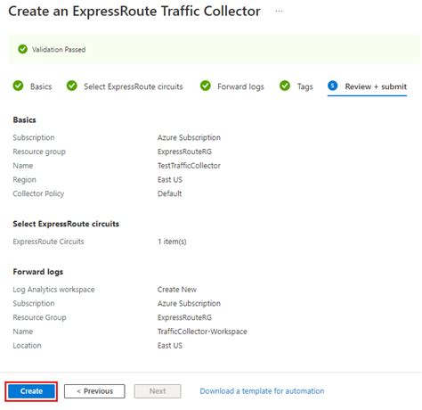 Configure Traffic Collector For Expressroute Direct Azure