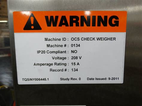 Request Similar Equipment Ocs Checkweighers Hc Three Belt Weighing System