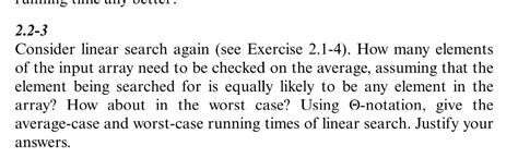 Solved 22 3consider Linear Search Again See Exercise