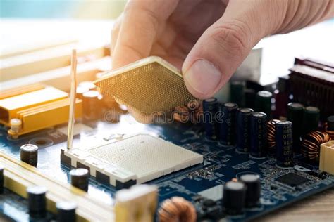 hand of computer engineering brings computer cpu processor memory