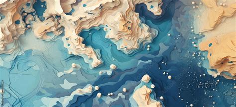 Contour Line Like Map Geological Abstract Background Coastline Stock