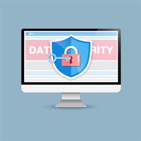 Concept Is Data Security Shield On Computer Desktop Protect Sensitive Data Internet Security