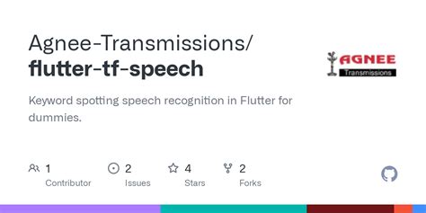 Github Agnee Transmissionsflutter Tf Speech Keyword Spotting Speech
