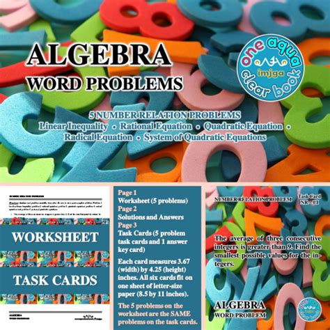 Number Word Problem Worksheet And Task Cards Made By Teachers