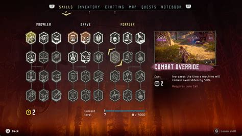 Horizon Zero Dawn Skill Tree Complete Gamefront De