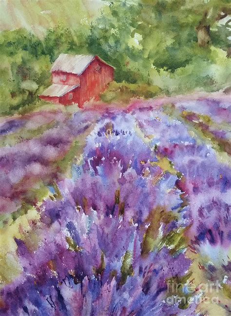 Lavender Fields Painting By Jacqueline Newbold Fine Art America