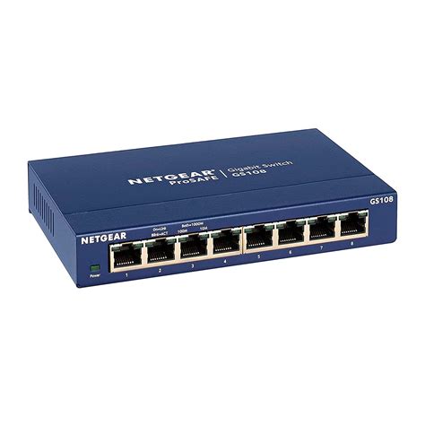 Netgear 8 Port Gigabit Network Switch Gs108 Ethernet Switch Ethernet Splitter Plug And
