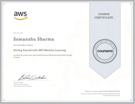 Awscertification Machinelearning Aws Coursera Amazon