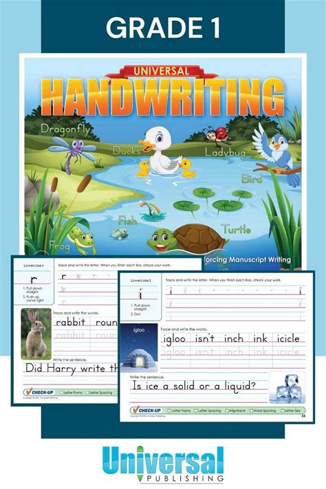 Universal Handwriting Reinforcing Manuscript Writing Grade 1 Manuscript Writing