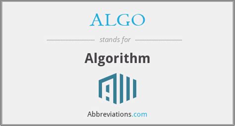 What Is The Abbreviation For Algorithm