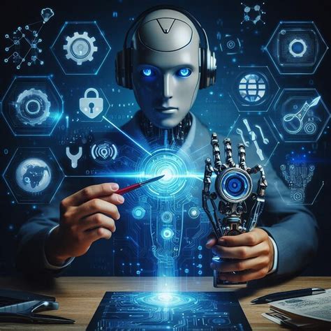 Premium Photo Ai Technology Artificial Intelligence Man Using