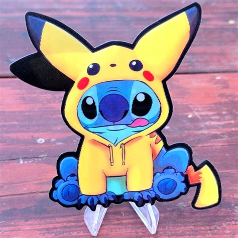 Lilo And Stitch Pikachu 3d Lenticular Motion Car Sticker Decal Peeker 4748568515