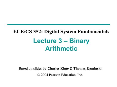Lec03binaryarithmetic Lecture Solution Ppt