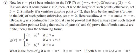 Solved The Initial Value Problem Ivp 7