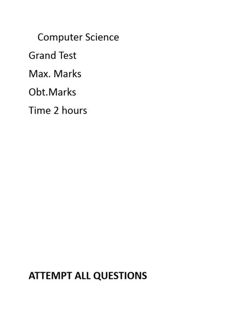 Cs Test Pdf Random Access Memory Embedded System