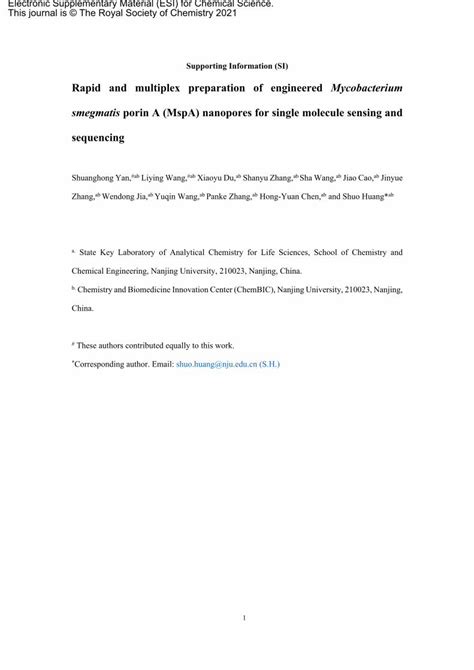 Pdf Rapid And Multiplex Preparation Of Engineered Mycobacterium Dokumentips