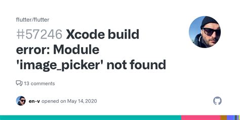 Xcode Build Error Module Image Picker Not Found Issue
