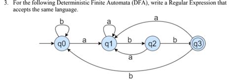 Solved A For The Following Deterministic Finite Automata Chegg