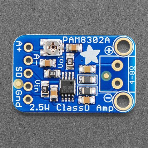 Adafruit Mono 25w Class D Audio Amplifier Pam8302 The Pi Hut