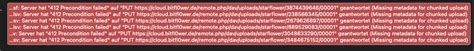 Bug Files Over 10 Mb Break When Uploading Missing Metadata For