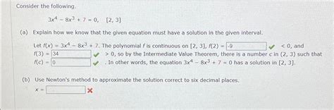 solved consider the following 3x4 8x3 7 0 [2 3] a ﻿explain